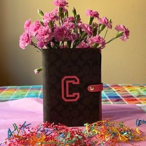 Coach | Office | Coach Notebook In Signature Canvas With Varsity Motif ...